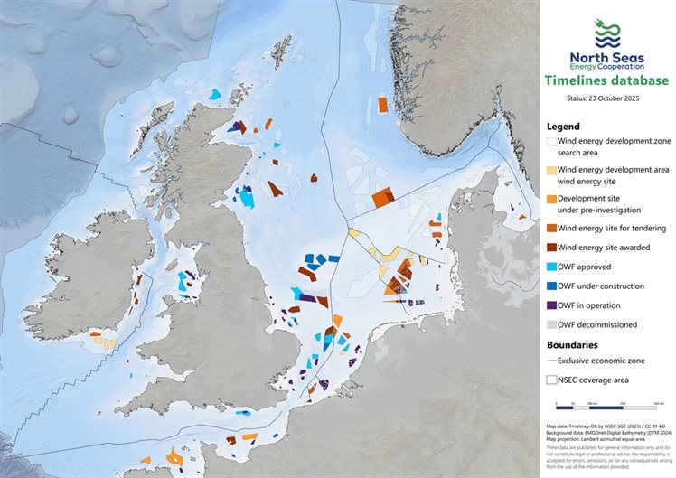 New database maps planned offshore wind farms in North Sea countries ...